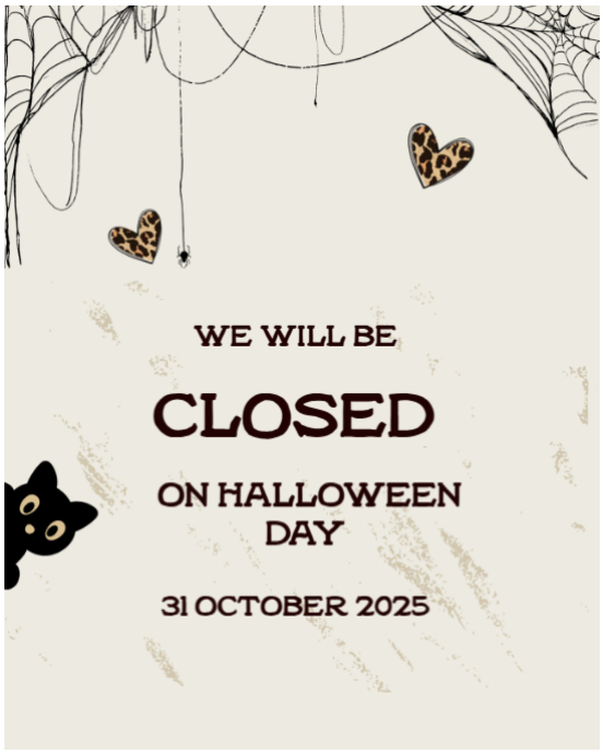 White Maximalist Happy Halloween Closed Instagram Portrait Template ...