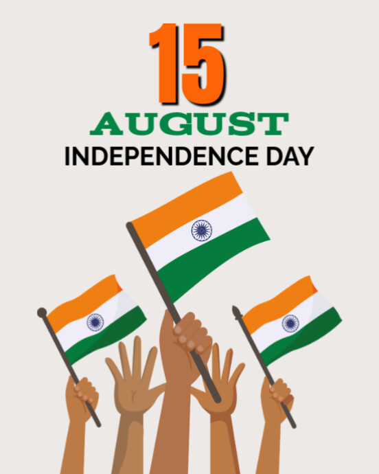 White Maximalist Happy India Independence Day Celebration Wishes ...