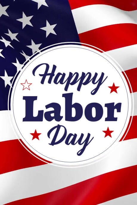 White Maximalist Happy Labor Day Poster Template | PosterMyWall