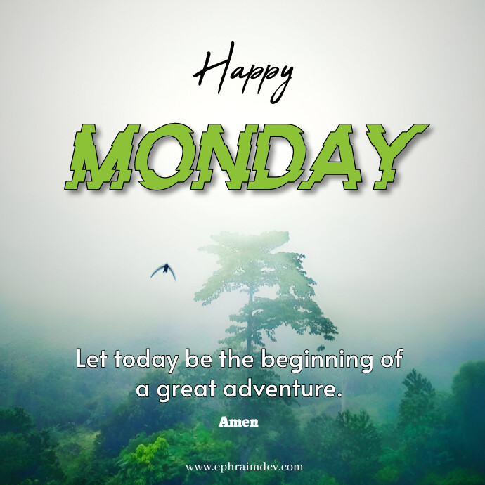 Modèle White Maximalist Happy Monday Logo | PosterMyWall