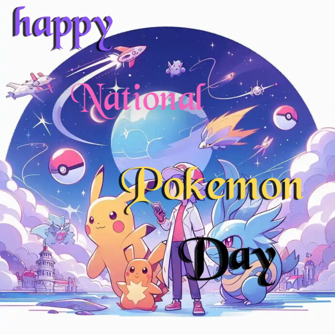 Copy of White Maximalist Happy National Pokemon Day Instagram Post ...
