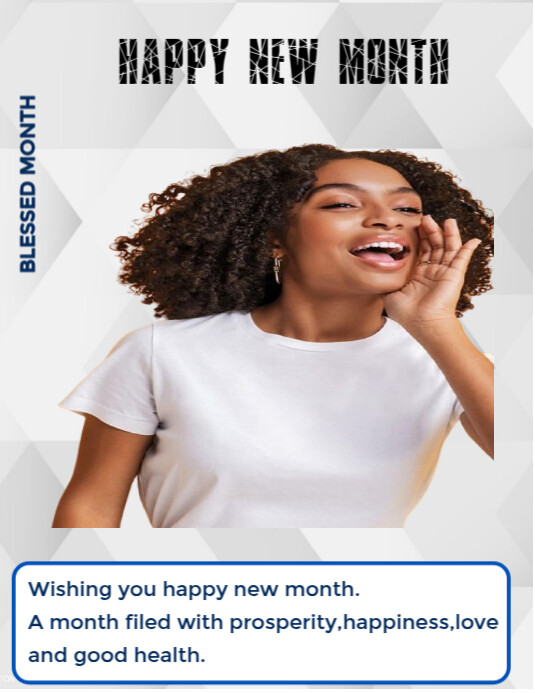 White Maximalist Happy New Month May Flyer (us Letter) Template ...