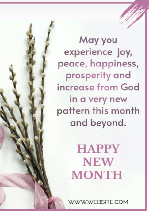 Plantilla de White Maximalist Happy New Month To You A2 | PosterMyWall