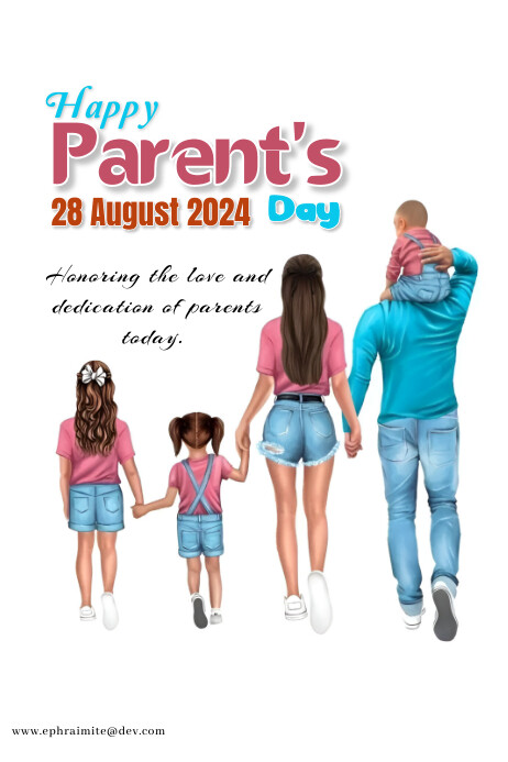 White Maximalist Happy Parents Day Poster Template | PosterMyWall