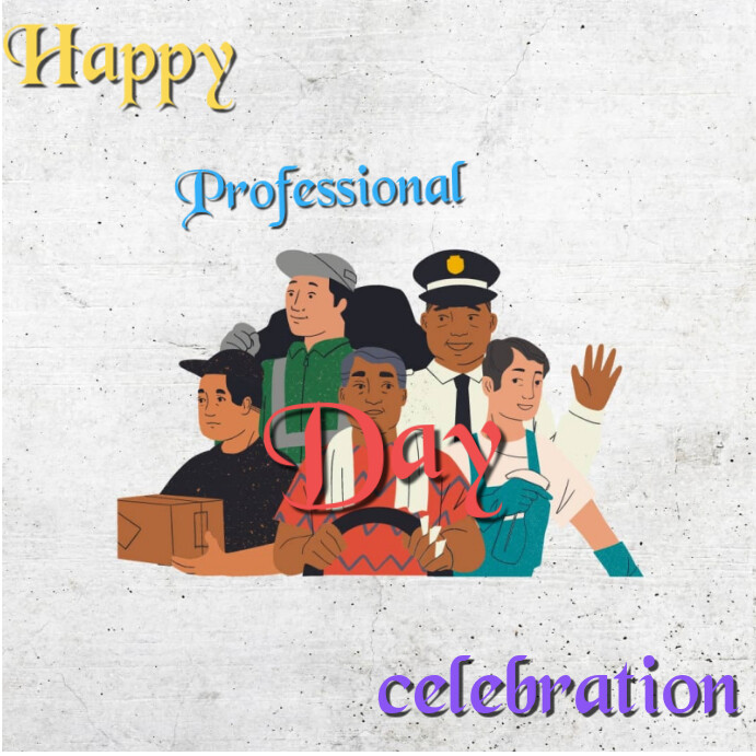 White Maximalist Happy Professional Day Celebration Instagram Post ...