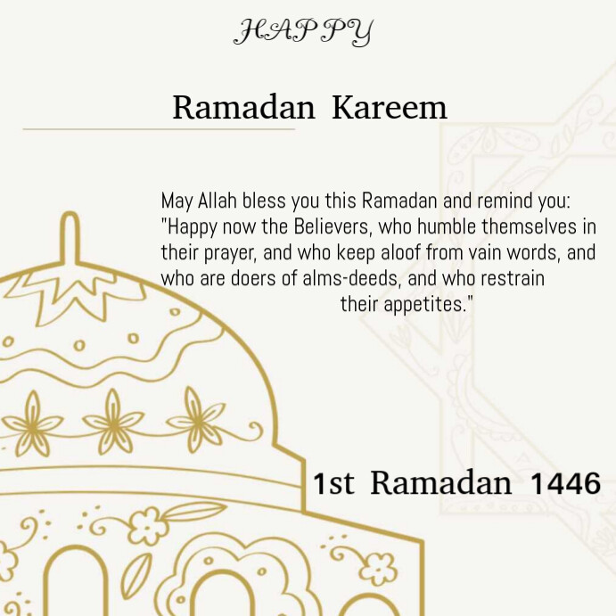 White Maximalist Happy Ramzan Mahen Instagram Post Template | PosterMyWall