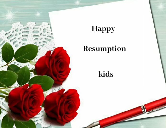 White Maximalist Happy Resumption Flyer (us Letter) Template | PosterMyWall