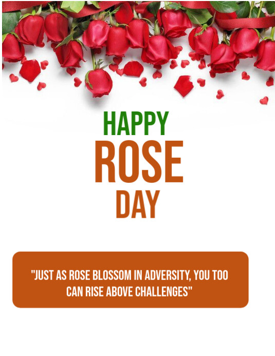 Copy of White Maximalist Happy Rose Day Flyer (us Letter) | PosterMyWall