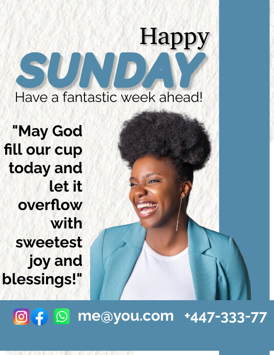 Copy of White Maximalist Happy Sunday Flyer (us Lett | PosterMyWall