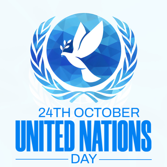 White Maximalist Happy United Nations Day Instagram Post Template ...