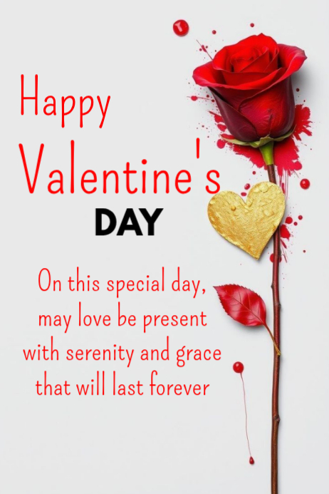 White Maximalist Happy Valentine Day Poster Template | PosterMyWall