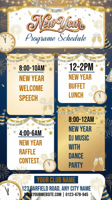 Copy of White Maximalist Happynewyearprogram Instagram Story | PosterMyWall