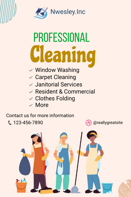 Copy of White Maximalist Hiring Cleaning Poster | PosterMyWall
