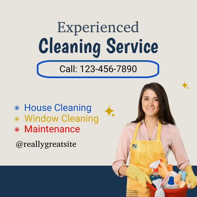 Copy of White Maximalist Hiring Cleaning Service Inst | PosterMyWall