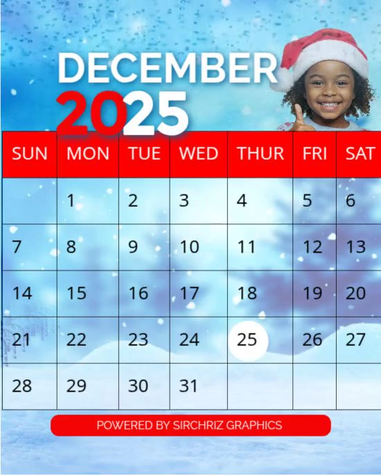 White Maximalist Holiday Calendar December Schedule Instagram Portrait ...