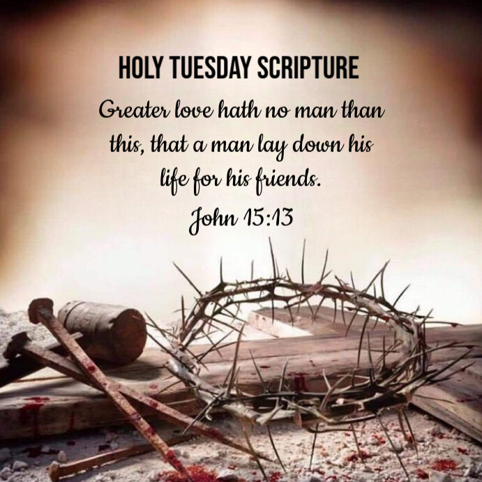 Copy of White Maximalist Holy Tuesday Bible Verse Instagram Post ...