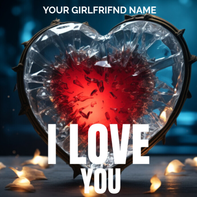 White Maximalist I Love You Album Album Cover Template | PosterMyWall