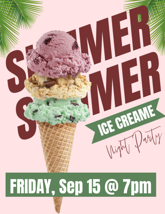 Copy of White Maximalist Ice Cream Flyers Flyer (us L | PosterMyWall