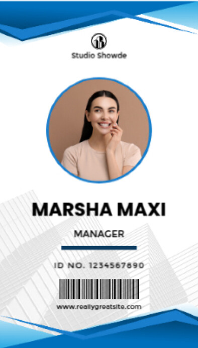 White Maximalist Id Card Business Card Template | PosterMyWall