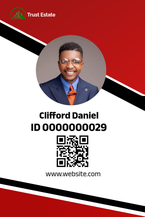 White Maximalist Id Card Design Office Id Card Employee Id Card Poster ...