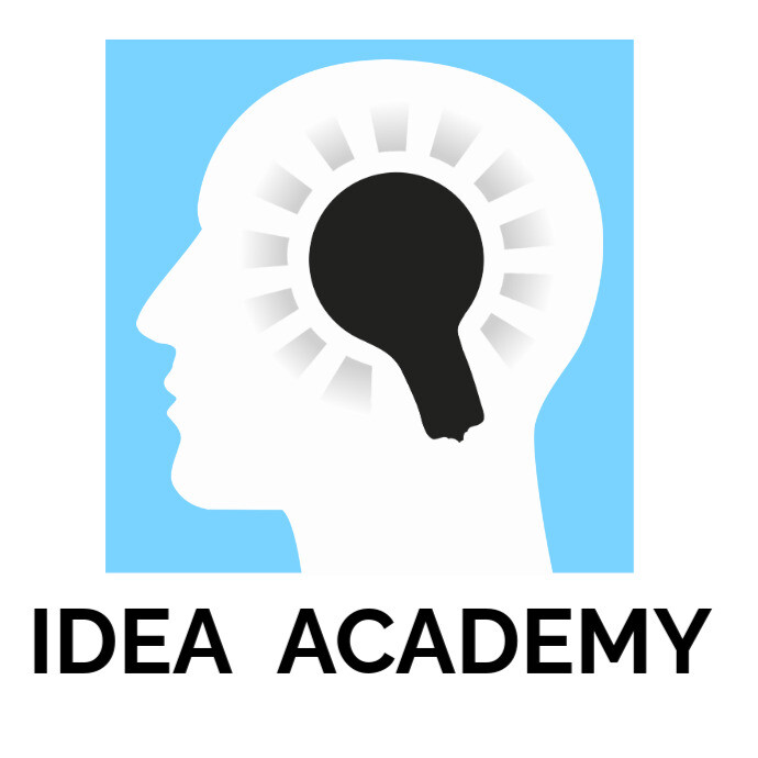 White Maximalist Idea Academy Logo Design Logo Template | PosterMyWall