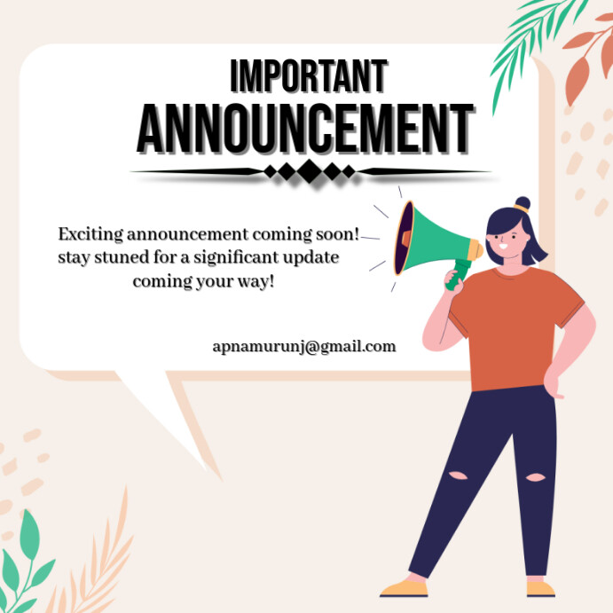 White Maximalist Important Announcement Coming Soon Celebration ...