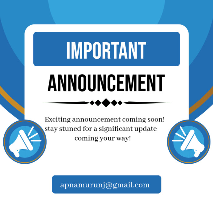 White Maximalist Important Announcement Flyers Notification Instagram ...