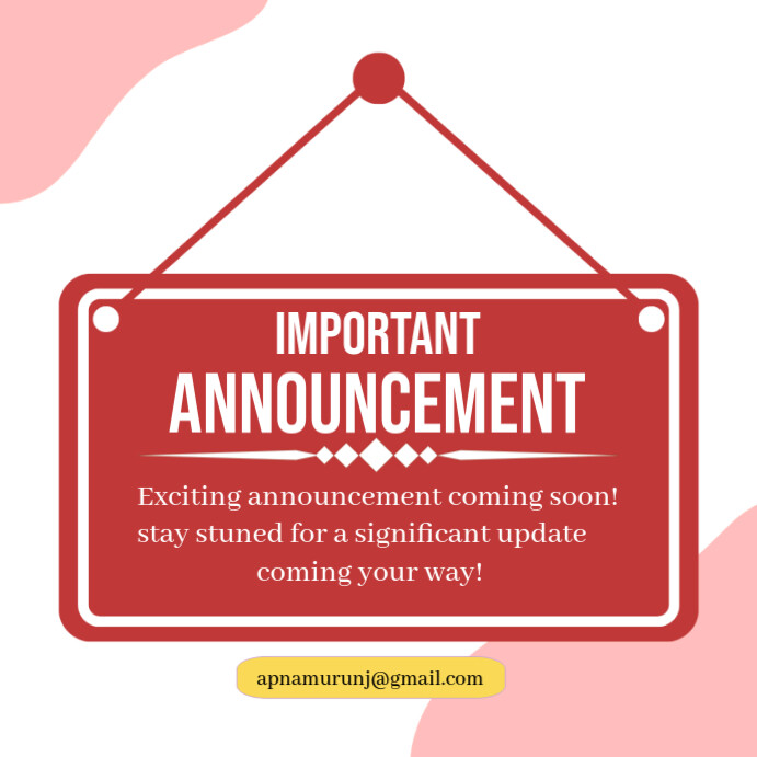 White Maximalist Important Announcement Flyers Notification Instagram ...