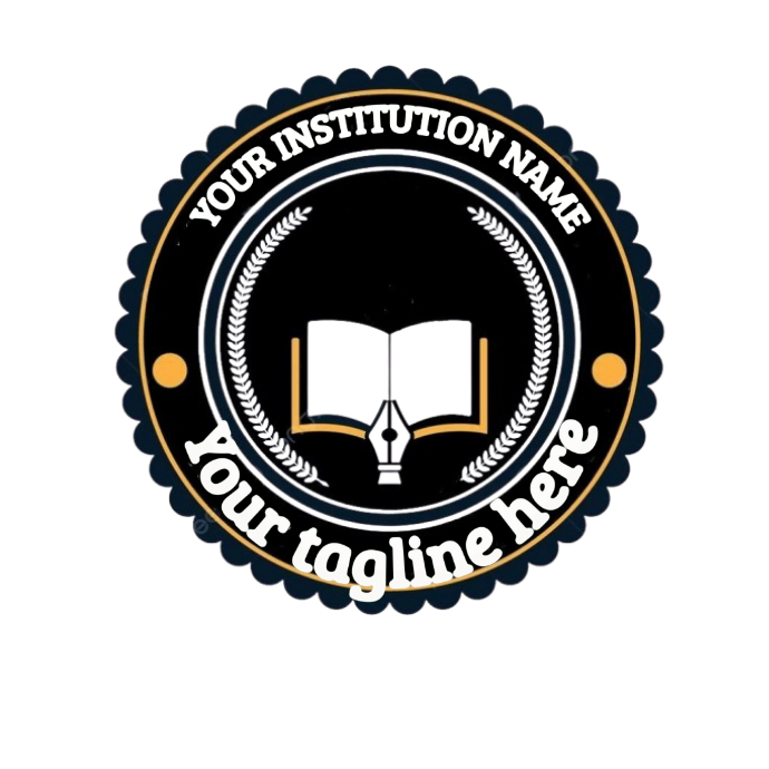 White Maximalist Institution Logo Template | PosterMyWall