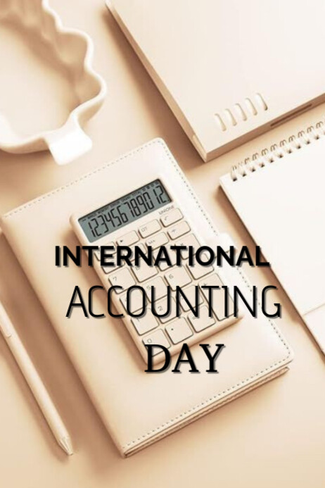White Maximalist International Accounting Day Poster Template ...