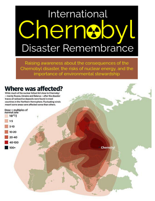 White Maximalist International Chernobyl Disaster Remembrance Day Flyer ...
