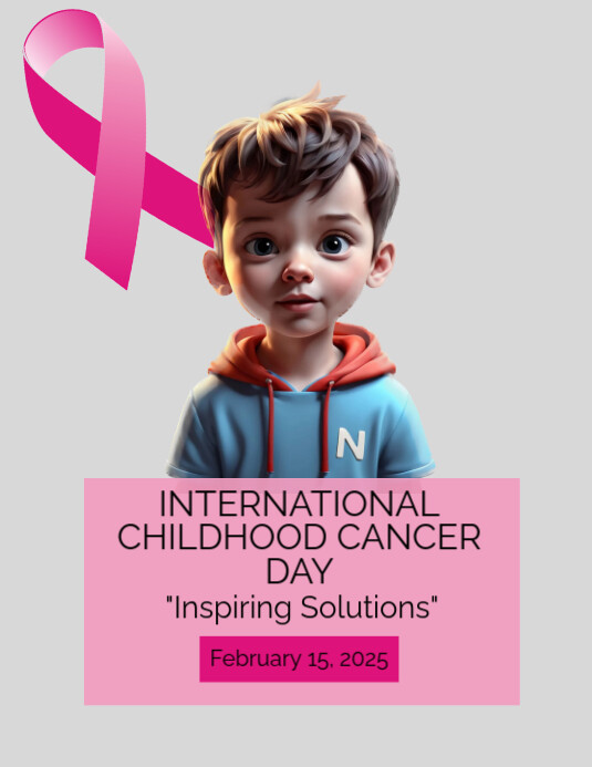 Copy of White Maximalist International Childhood Cancer Day Flyer (us ...