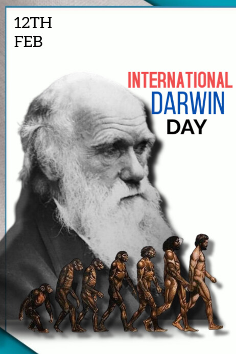Copy of White Maximalist International Darwin Day Poster | PosterMyWall