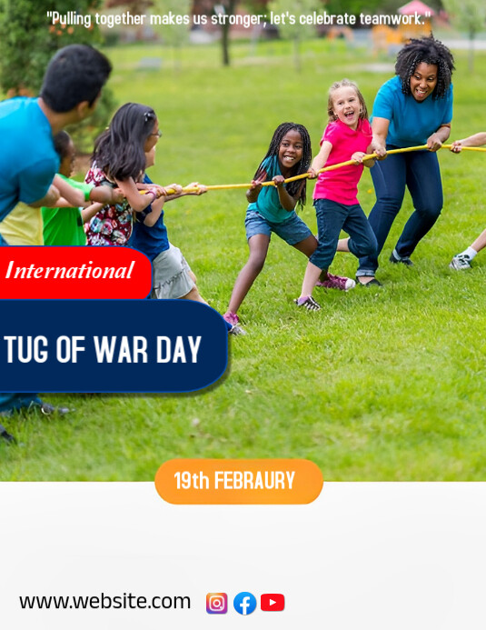 White Maximalist International Tug Of War Day Flyer (us Letter ...