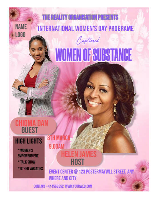 Copy of White Maximalist International Women's Day Program Women Of ...
