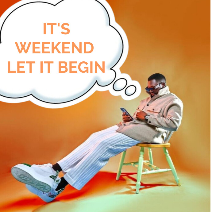 White Maximalist Its Weekend Instagram Instag Templat | PosterMyWall