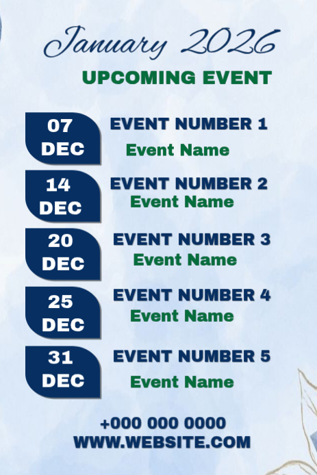 Plantilla de White Maximalist January 2026 Upcoming Event Flyer ...