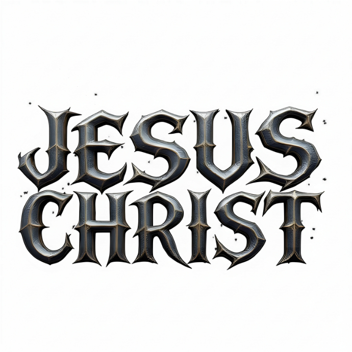 White Maximalist Jesus Christ Template Logo | PosterMyWall