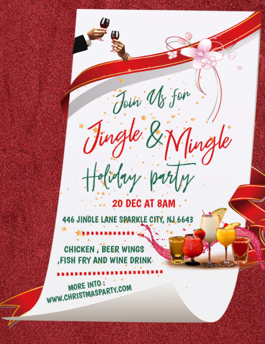 Copy of White Maximalist Jingle And Mingle Christmas Party Flyer Flyer ...