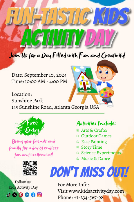 Advertisement Poster Template For Kids