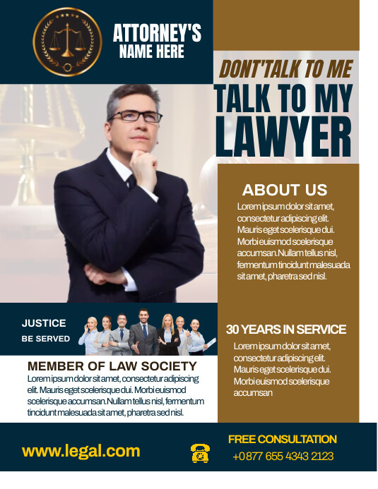 White Maximalist Law Firm Flyer (us Letter) Template | PosterMyWall