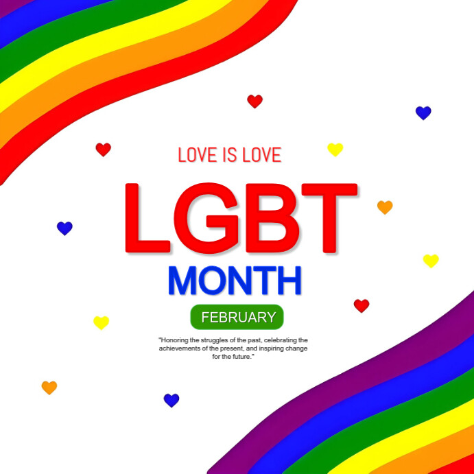 White Maximalist Lgbt Month Instagram Post Template | PosterMyWall