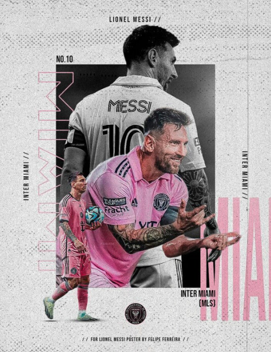 Plantilla de White Maximalist Lionel Messi The Goat Flyer (us Letter ...