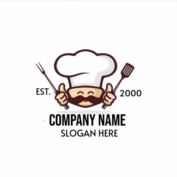 Copy of White Maximalist Logo Design For Chefs Instagram Post ...