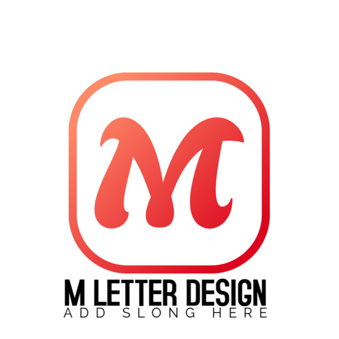 White Maximalist M Logo Template | PosterMyWall