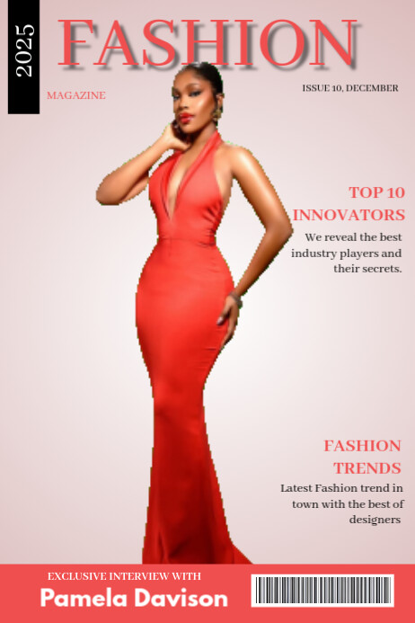 White Maximalist Magazine Cover Model Poster Template | PosterMyWall