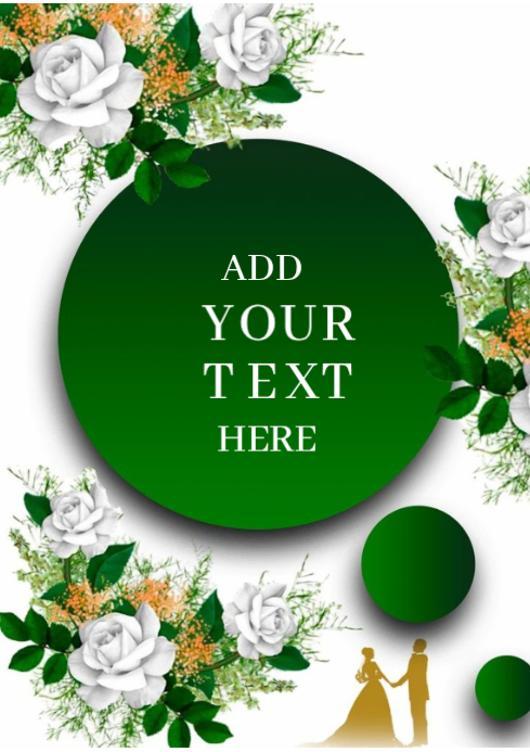 White Maximalist Marriage Ceremony Invitation Background Online Design ...