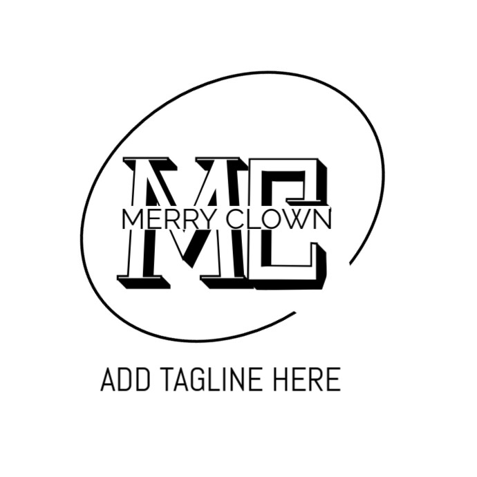 White Maximalist MC Logo Template | PosterMyWall