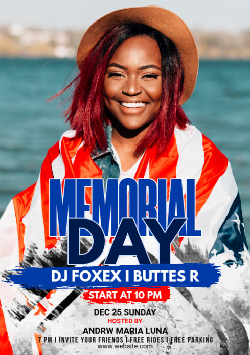 Plantilla de White Maximalist Memorial Day A1 | PosterMyWall