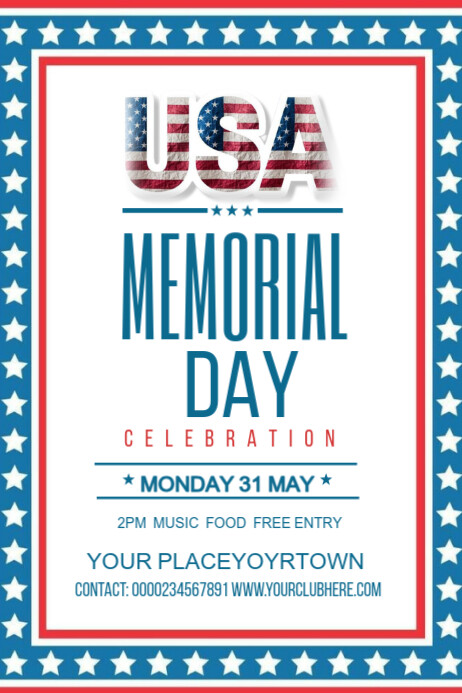 Copy of White Maximalist Memorial Day Celebration Poster | PosterMyWall